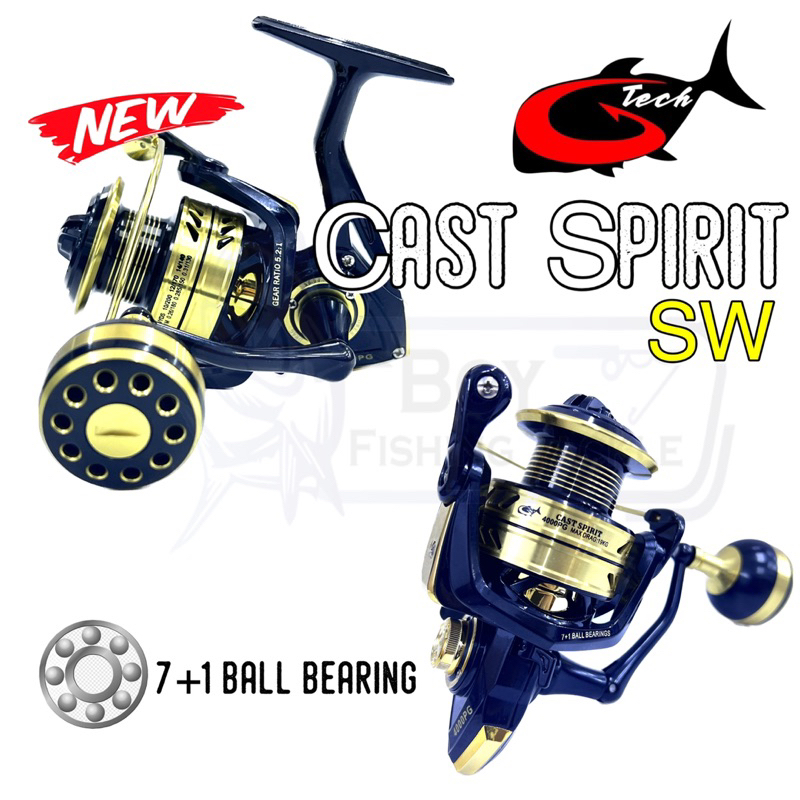 2023 G-TECH CAST SPIRIT SW SPINNING REEL FISHING REEL GTECH CAST SPIRIT G TECH | Shopee Malaysia