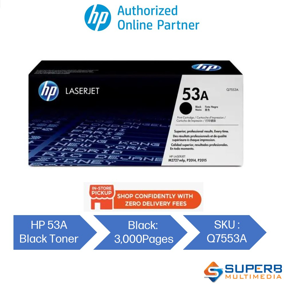 HP 53A LaserJet Toner Cartridge - Black Q7553A | Shopee Malaysia