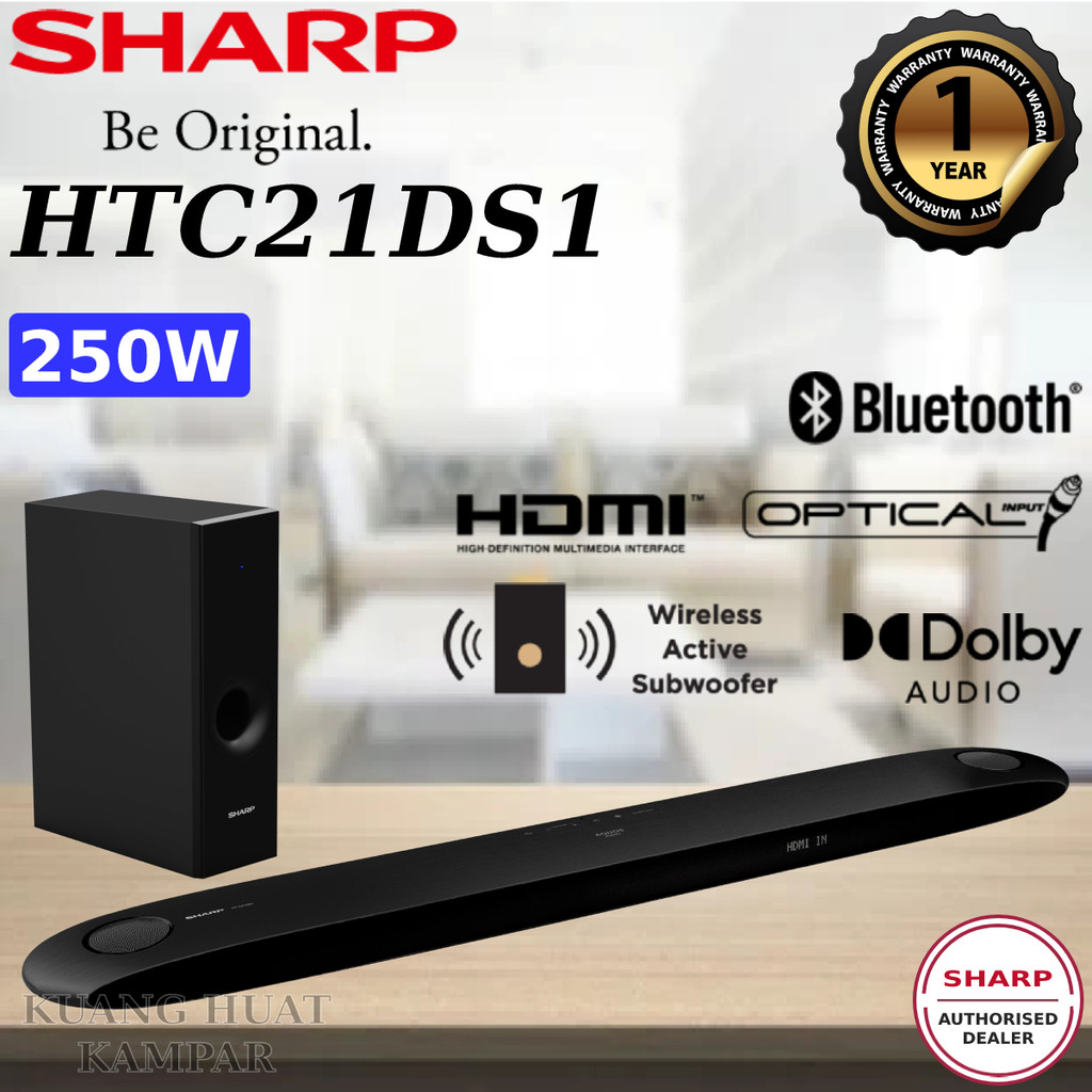 SHARP SOUND BAR WITH WIRELESS SUBWOOFER HTC21DS1 | Shopee Malaysia