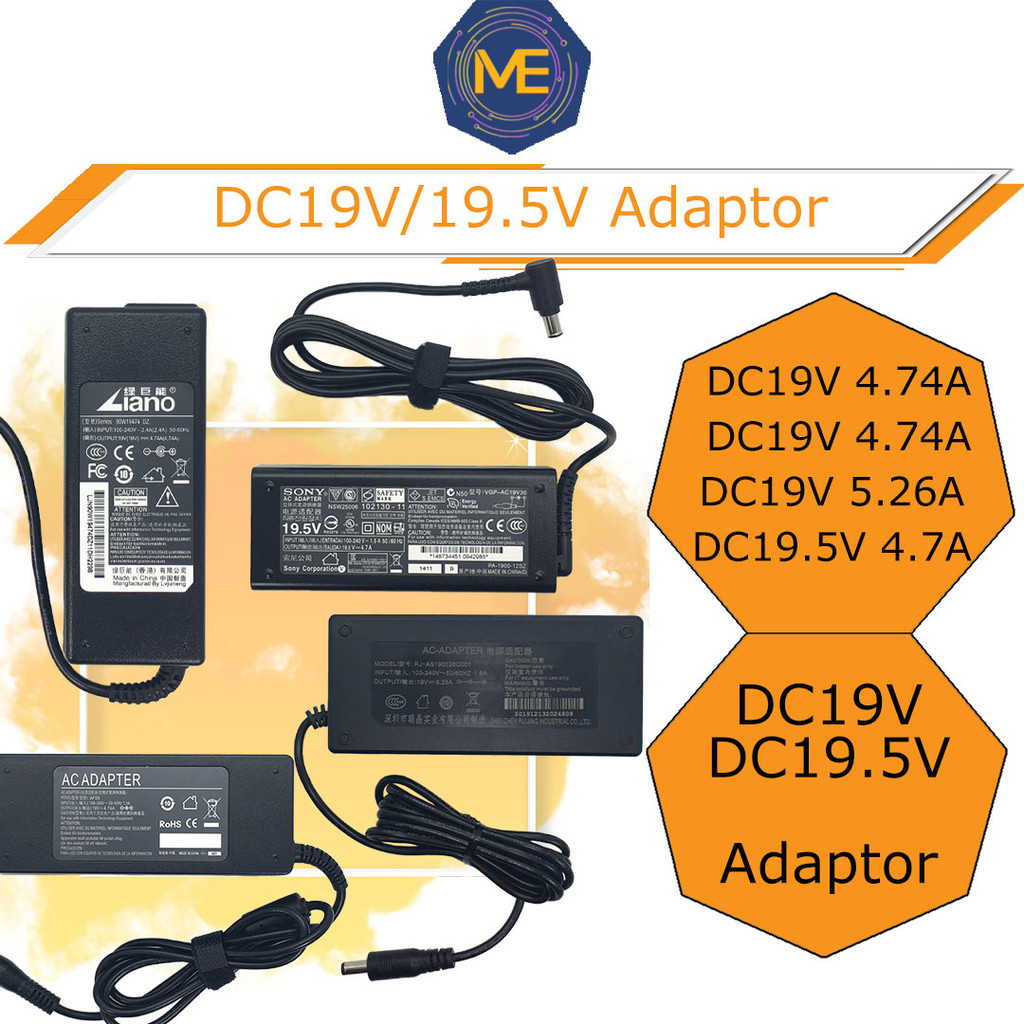 (1pc) Adaptor DC19V / DC19.5V ( 4.74A / 4.74A / 5.26A / 6.15A / 6.3A ...