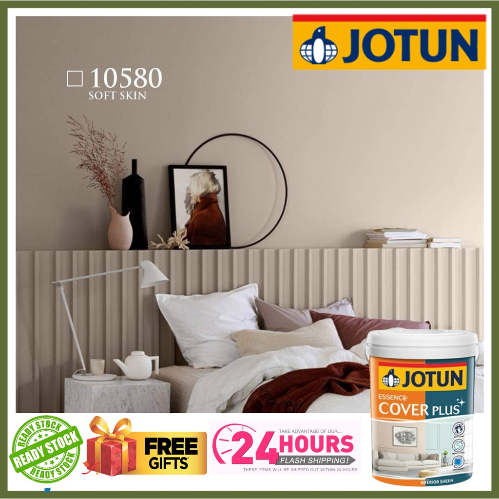 JOTUN 5L 10580 SOFT SKIN ESSENCE COVER PLUS SHEEN & MATT/INTERIOR WALL PAINT /CAT BOLEH CUCI ...