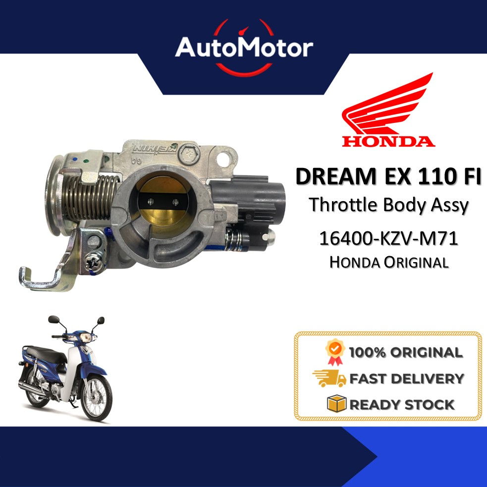 100% ORIGINAL HONDA EX5 DREAM 110 FI Throttle Body Assembly 16400-KZV ...