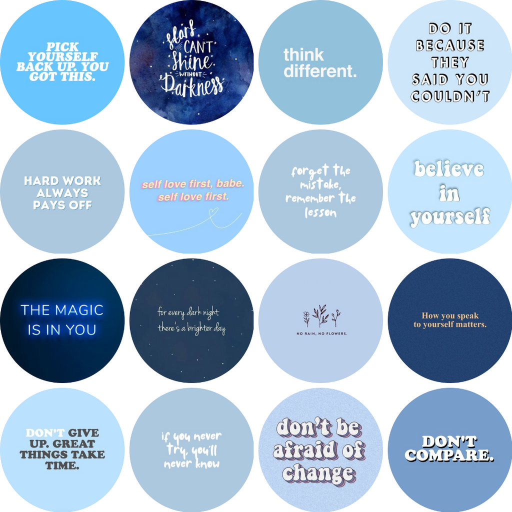 Blue Quotes Button Badge 58mm | Shopee Malaysia
