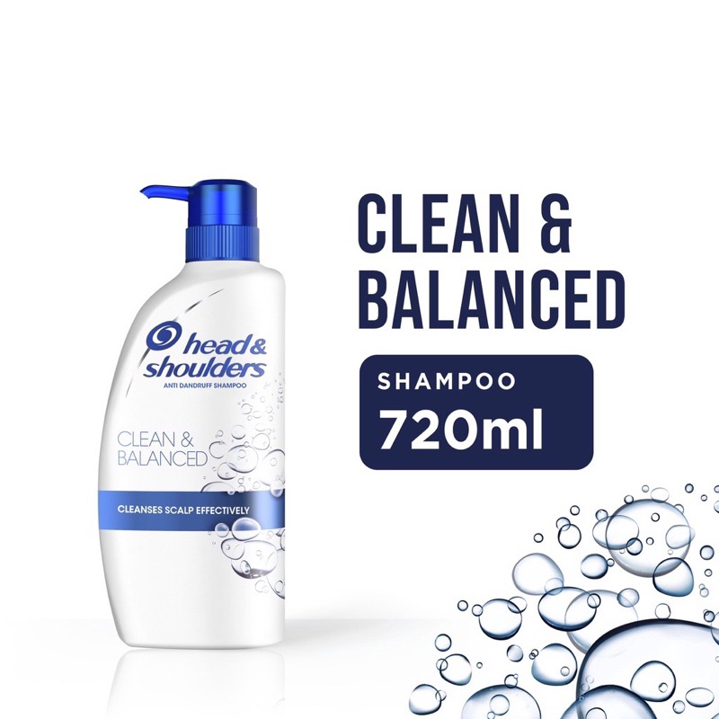 Head & Shoulders Clean & Balanced Anti-Dandruff Shampoo (720ml ...
