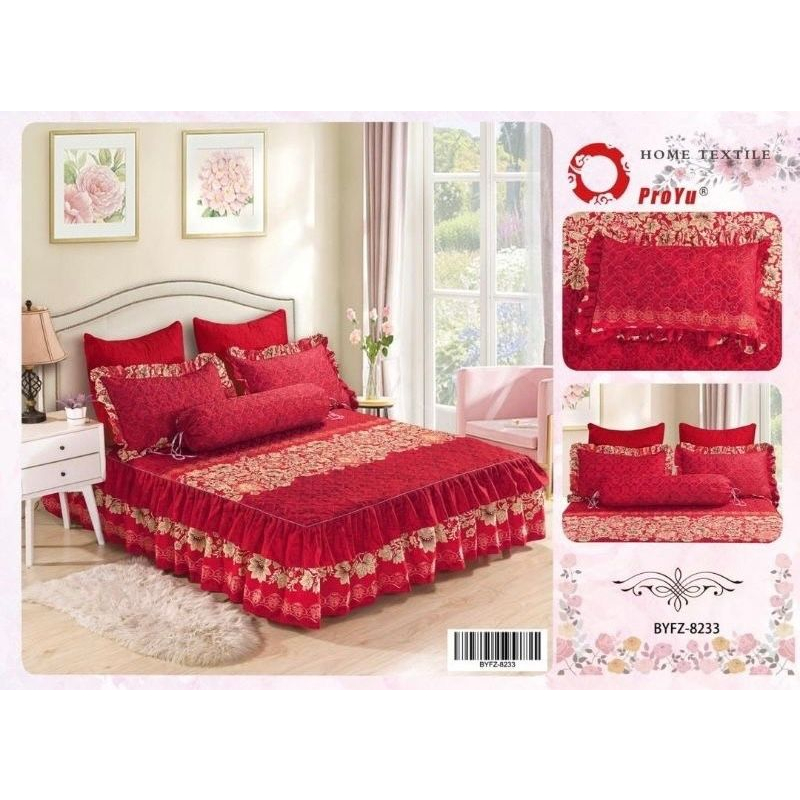 CADAR ROPOL 100% COTTON READY STOCK 4 IN 1 Ropol Fitted Bedsheet Floral ...