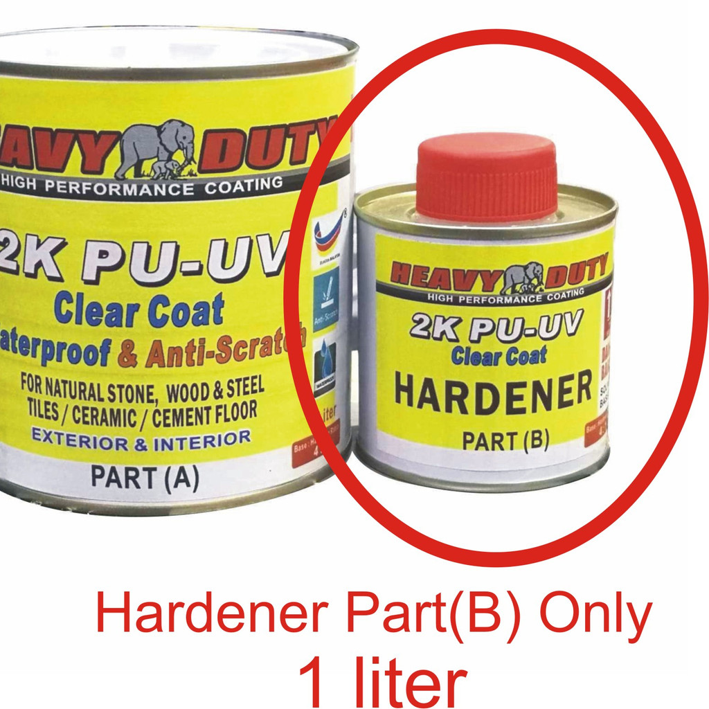 1L ( HARDENER ONLY ) FOR 2K PU-UV CLEAR COAT ( HEAVY DUTY ) | Shopee ...