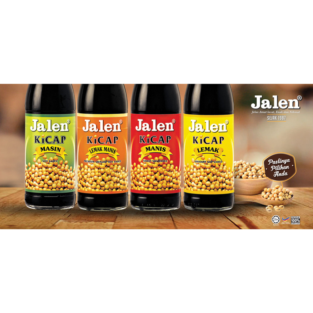 JALEN Kicap Lemak / Lemak Manis / Manis / Masin / Pekat (650ml/500g ...