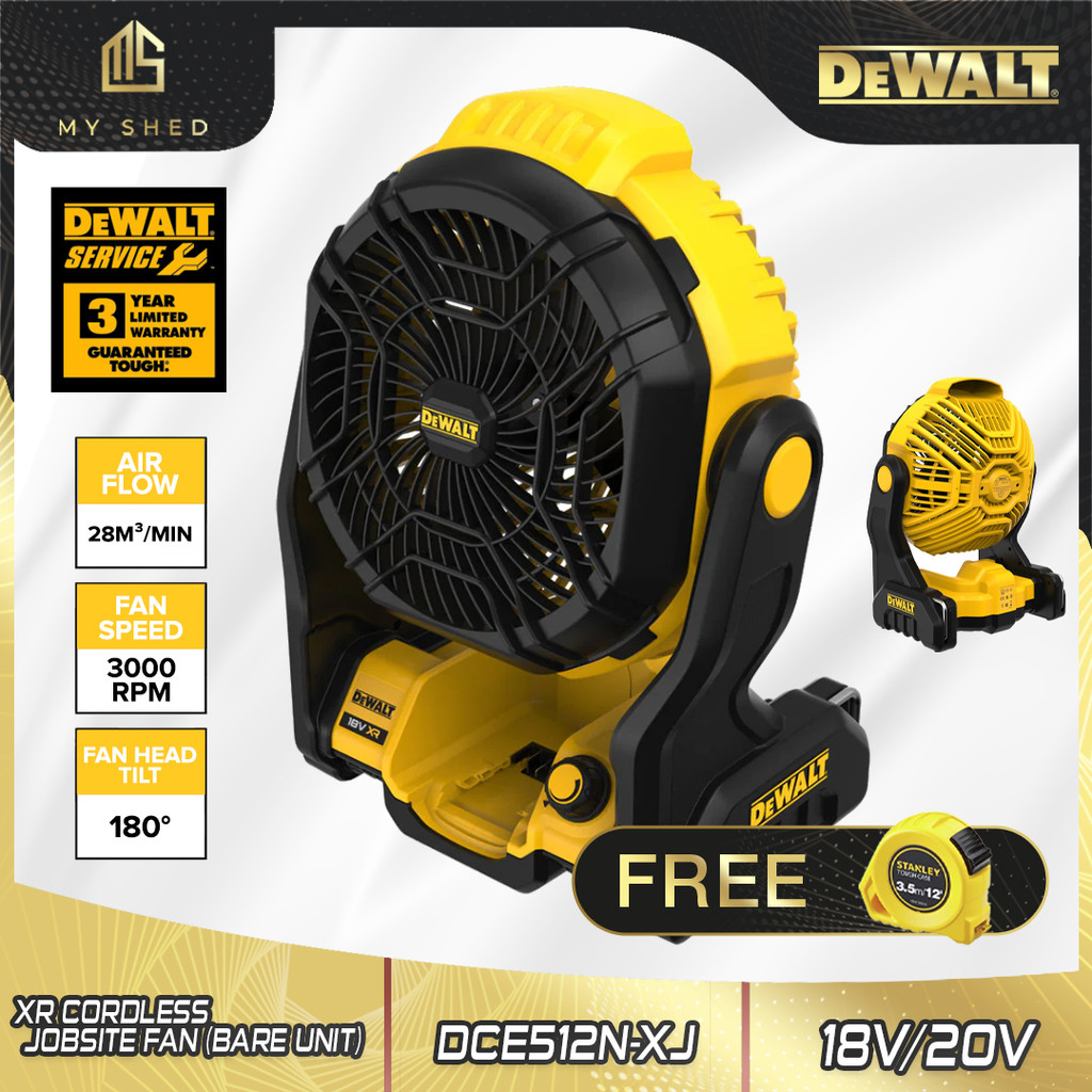 DEWALT DCE512N-XJ 18/20V CORDLESS JOBSITE FAN | Shopee Malaysia