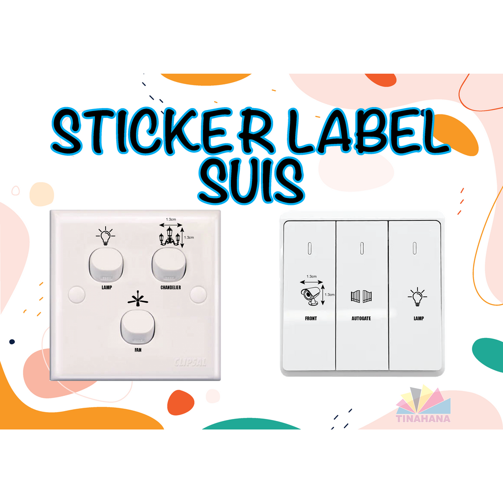 Sticker Label Suis & Plug Produk Murah (saiz A4) Tranparent, White PP ...