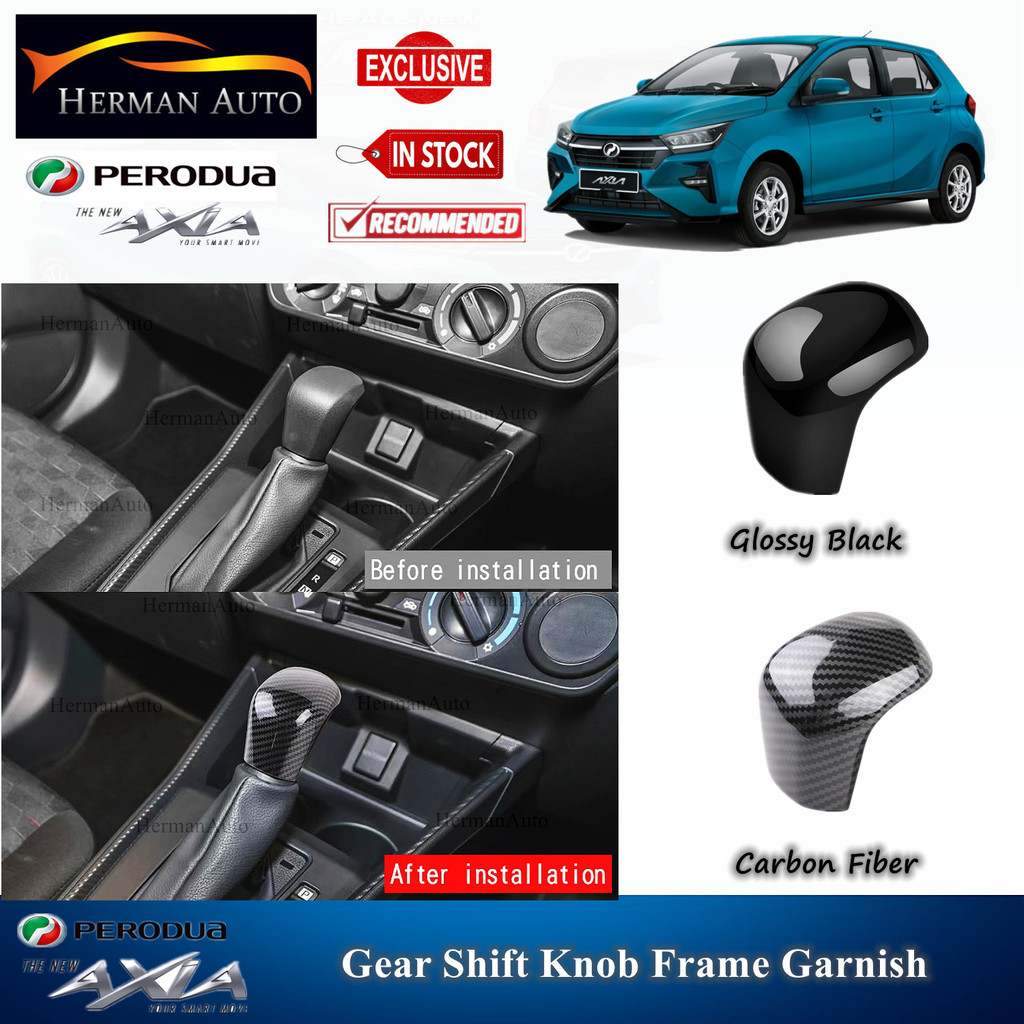 HermanAuto Perodua New Axia 2023 Gear Shift Knob Frame Cover Garnish ...