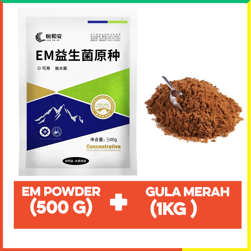 EM Powder 益生菌原种 Buat EM1 EM4 Tanaman Bacteria Starter Penjernih Air ...
