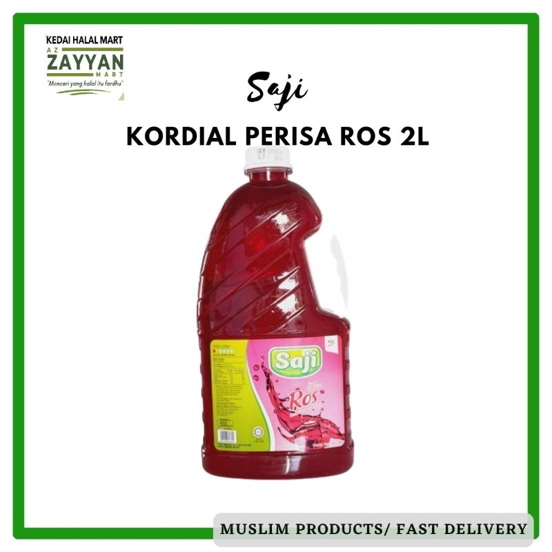Saji Kordial Sirap Berperisa Ros 2 Liter | Shopee Malaysia