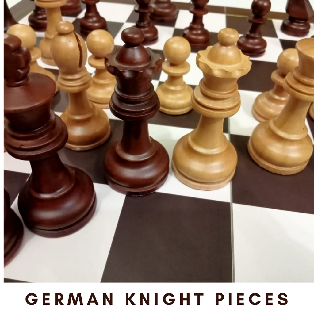 Chessmart World Tournament Series Championship German Knight Wood Chess Set Catur Kayu Shopee