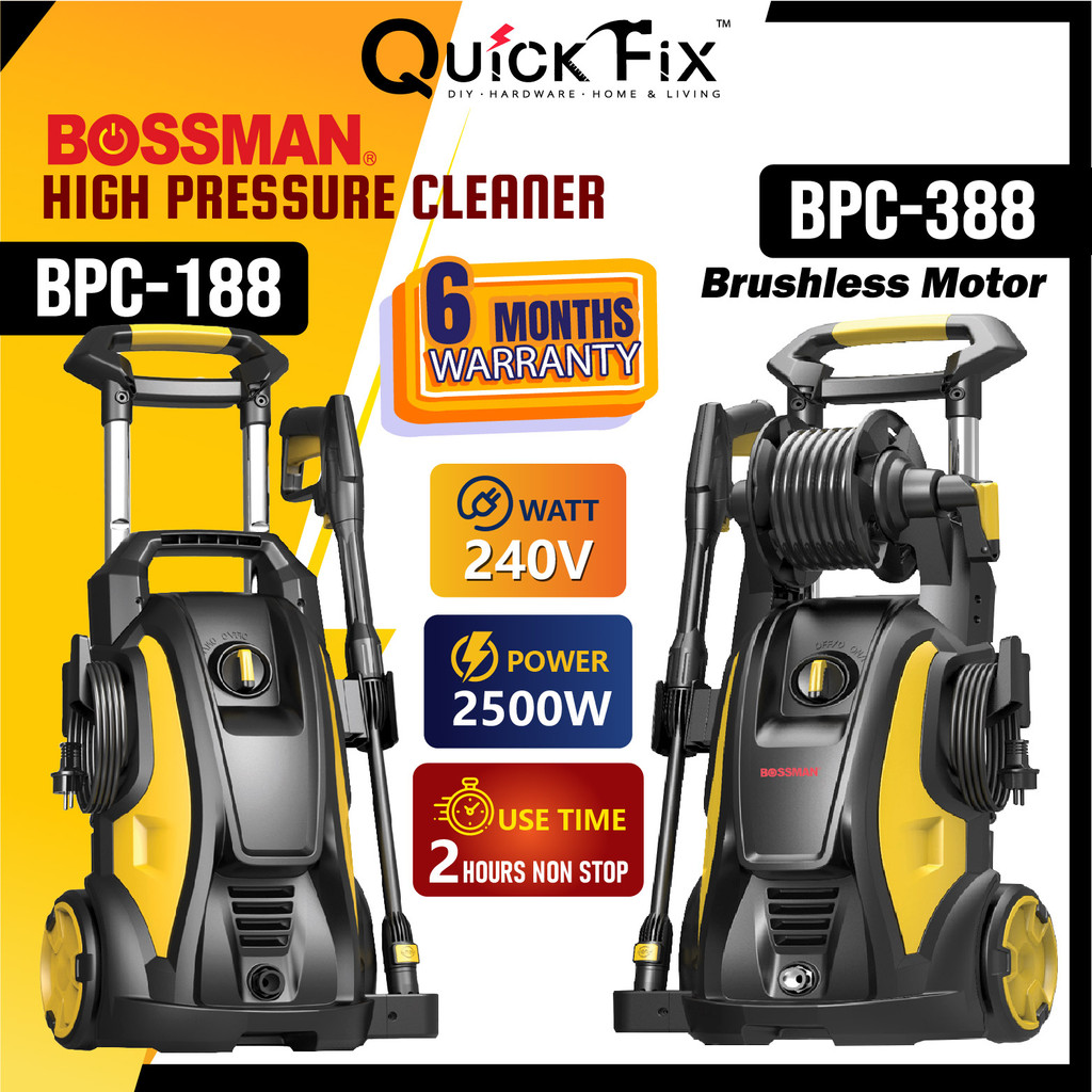 QuickFix [180 BAR] BOSSMAN BPC 188 & 388 Waterjet High Pressure Cleaner ...