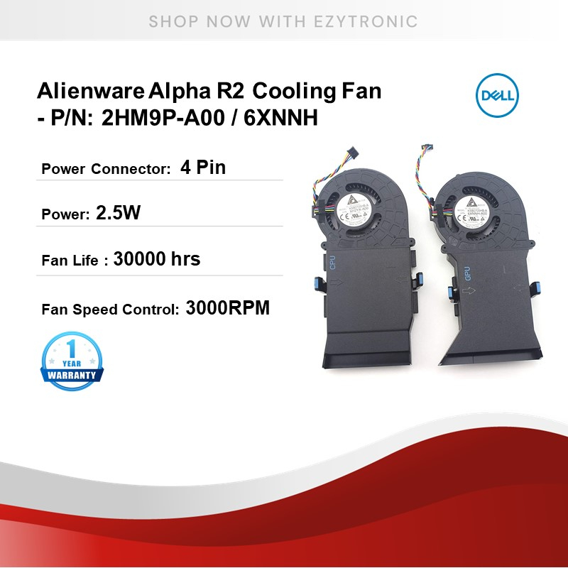 Alienware Alpha R2 Cooling Fan - P/N: 2HM9P-A00 / 6XNNH for CPU GPU ...