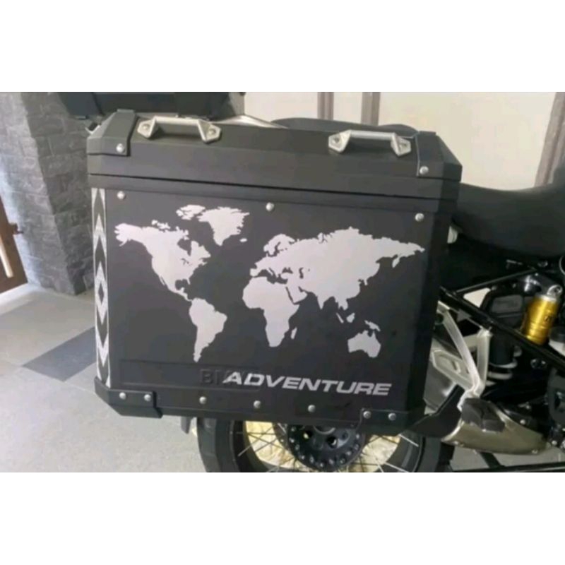 sticker world map sticker peta bumi untuk box motor yamaha honda bmw ...