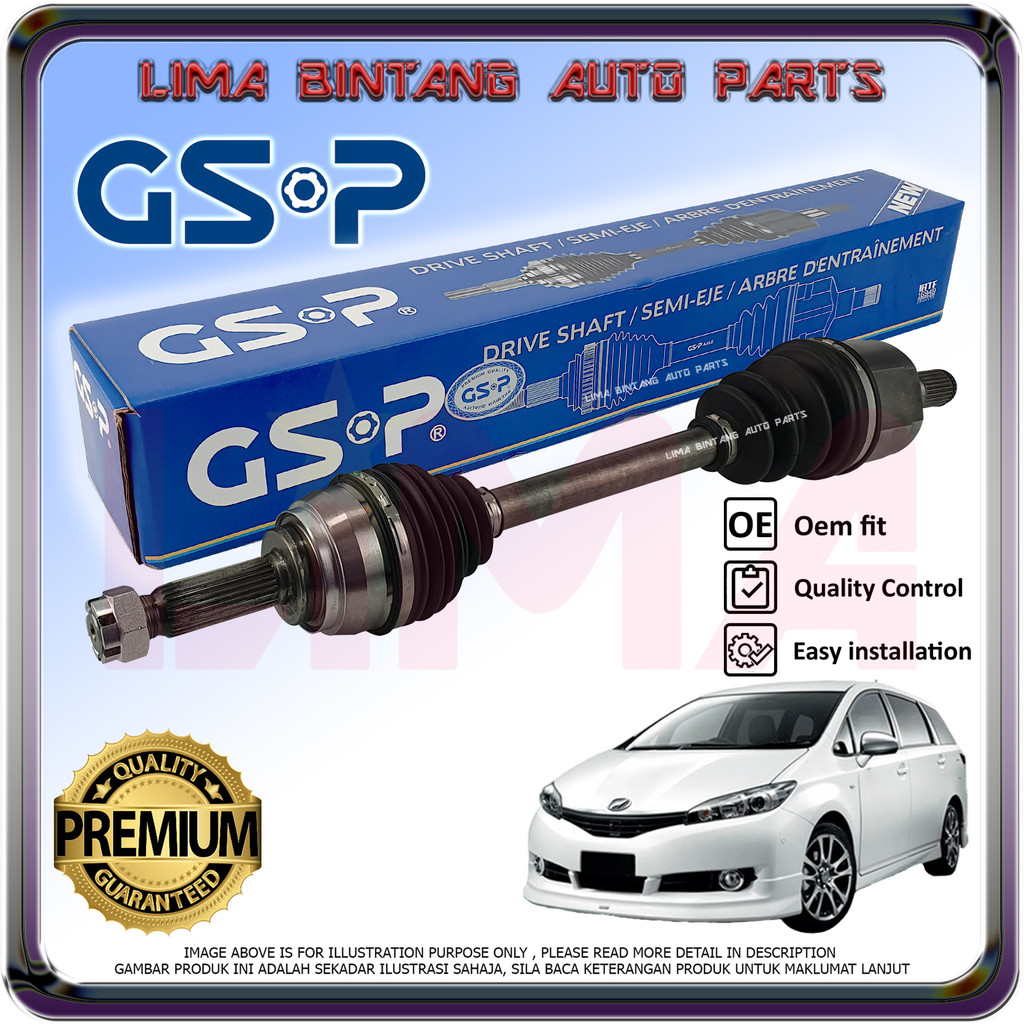 Toyota Wish ZGE20 ZGE25 1.8 2.0 Drive Shaft Assy GSP *Original* 2009 ...