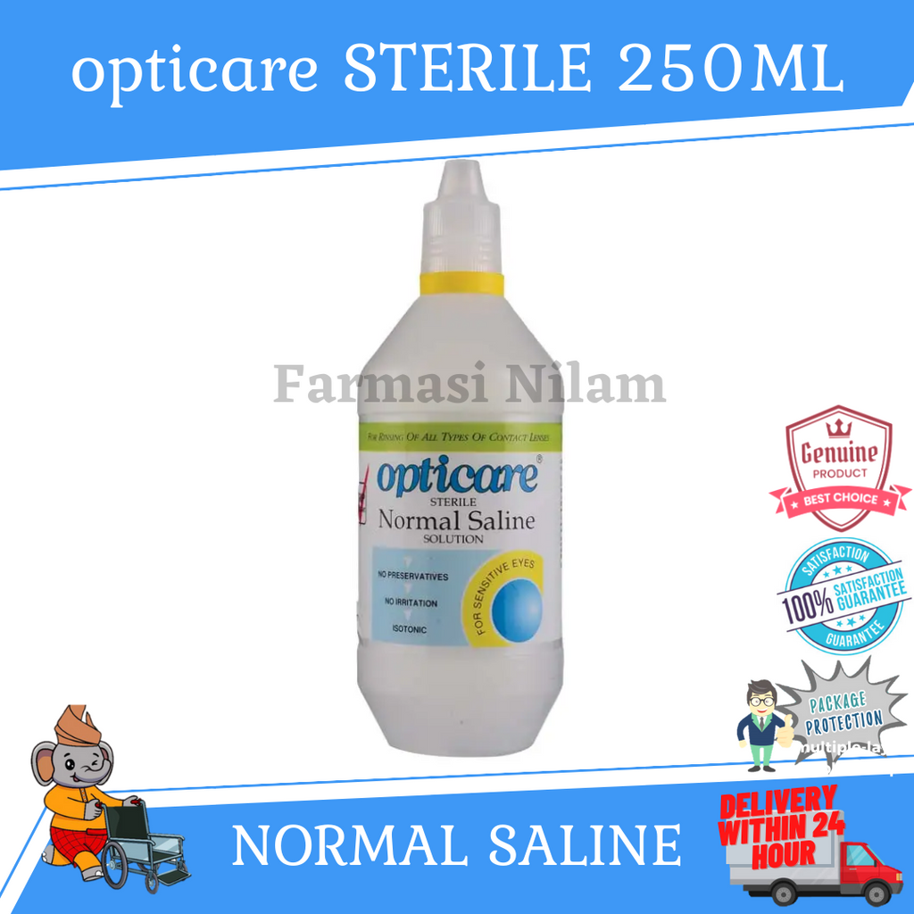 Opticare Sterile Normal Saline 250ml | Shopee Malaysia