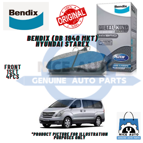 HYUNDAI STAREX FRONT BRAKE PAD - BENDIX Metal King Titanium DB1940 | Shopee Malaysia