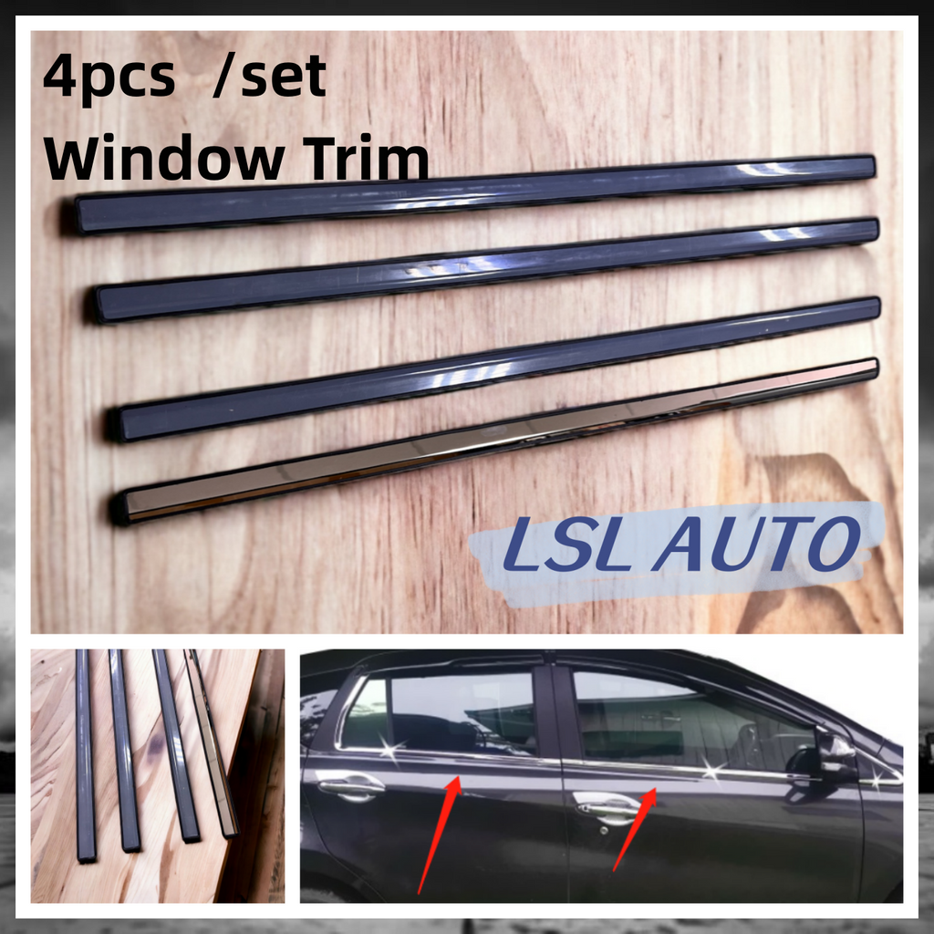 PERODUA MYVI 2018 Window Trim Chrome Lining Door Belt Moulding | Shopee ...