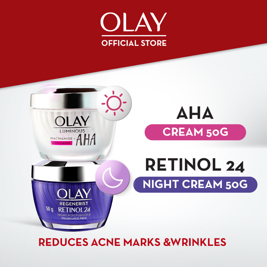 Olay Luminous Niacinamide + AHA Day Moisturizer Brightening & Retinol ...
