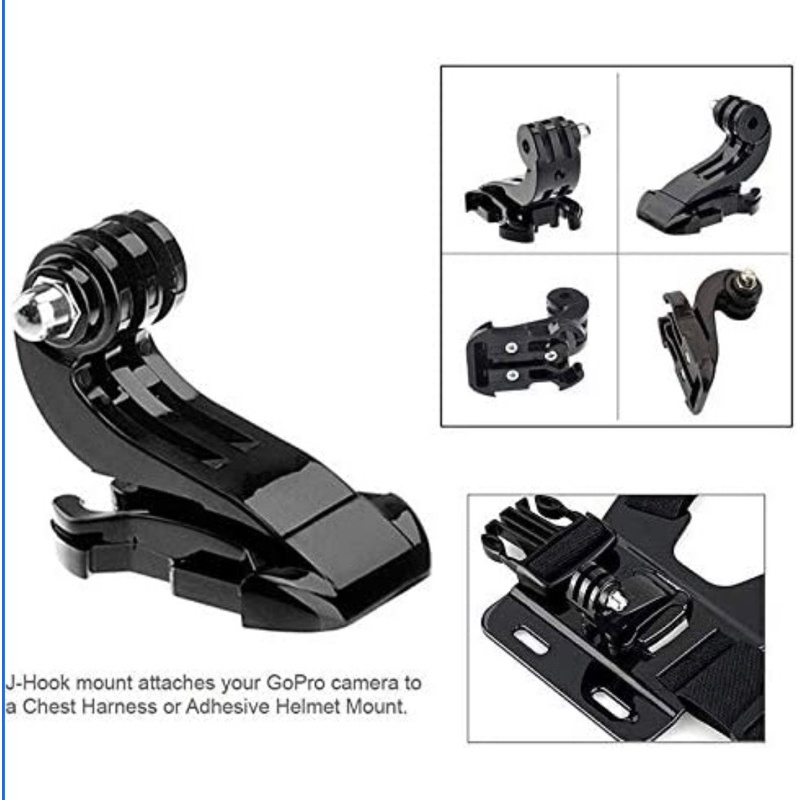 J-Hook Vertical Surface J-Hook Buckle Mount for GoPro EKEN SJCAM YICAM ...