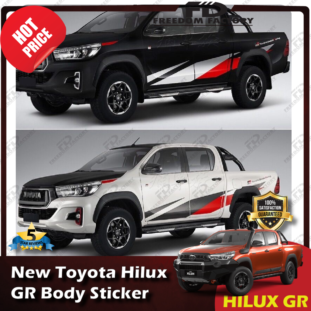 Toyota Hilux Revo GR SPORT Body Sticker (BUY 1 SET FREE 2 SET GR ...