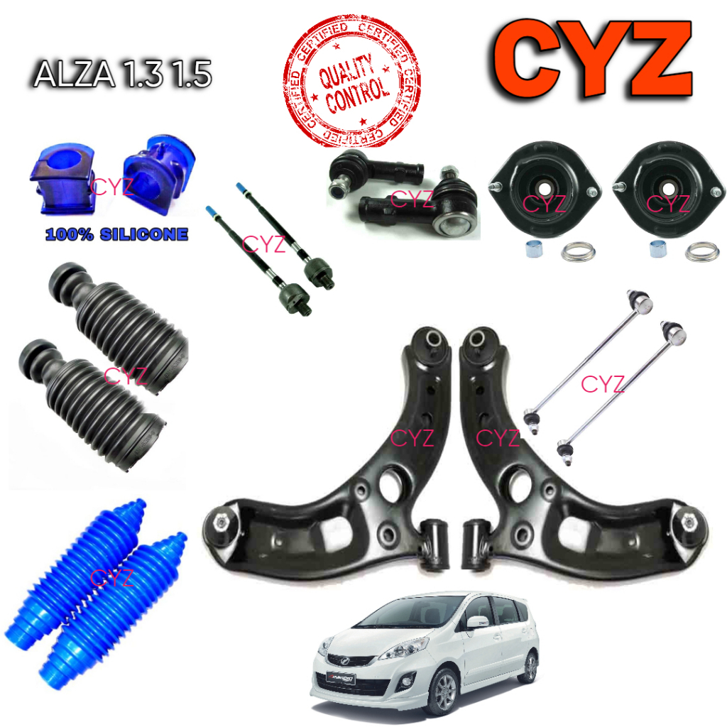16 ITEM COMBO SET FRONT SUSPENSION PERODUA ALZA 1.3 1.5 LOWER ARM ...