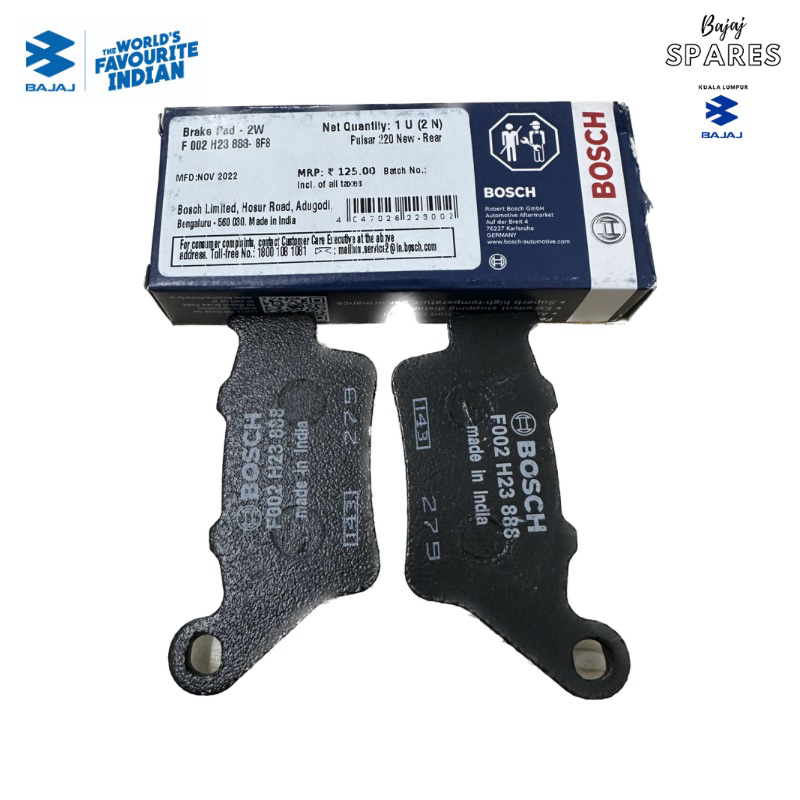 BRAKE PAD REAR NS200/RS200 PULSAR /DOMINAR V1 D400 /KTM DUKE /RC 200 ...
