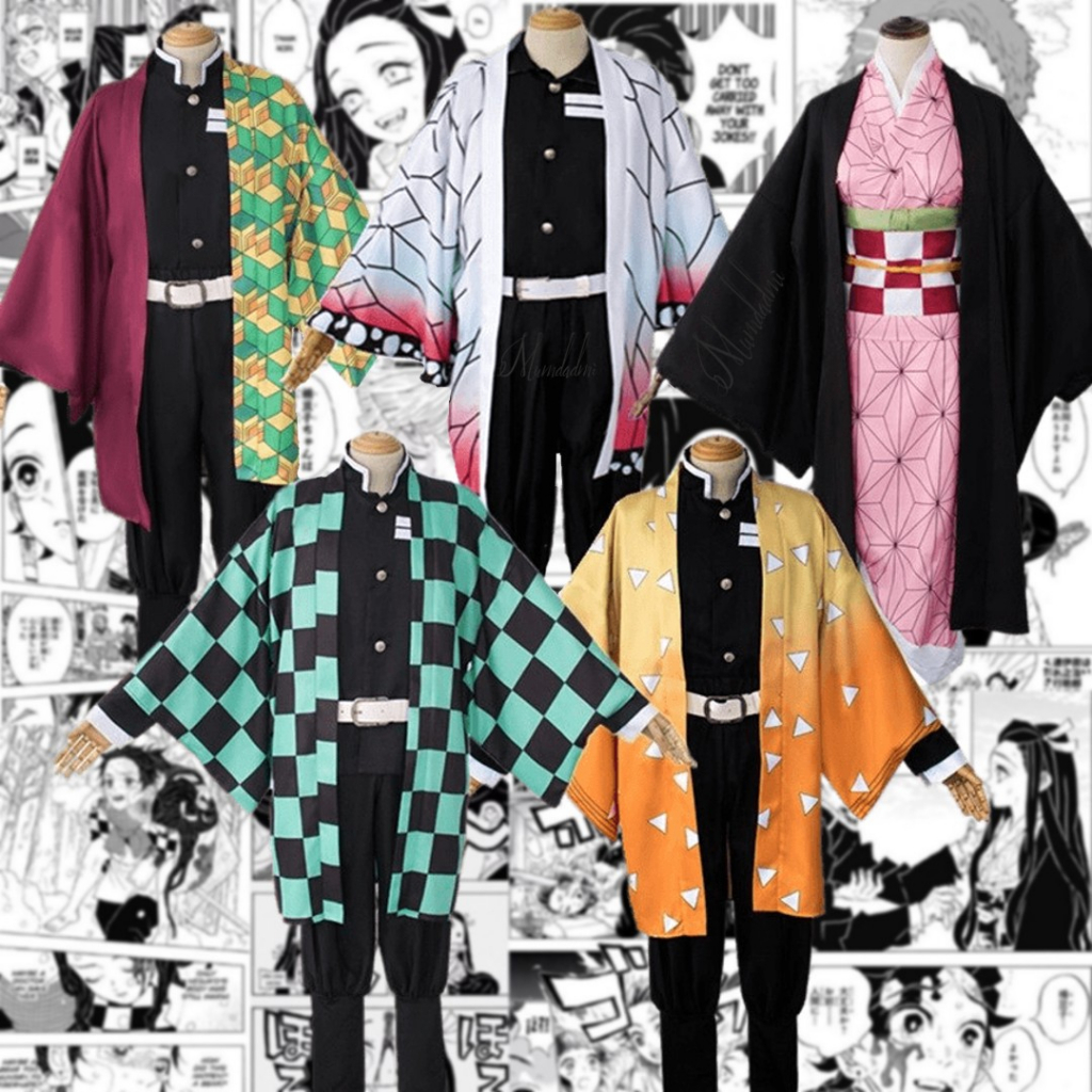 Demon Slayer Anime Costume Kanak-Kanak Watak Nezuko, Tanjiro, Shinobu ...