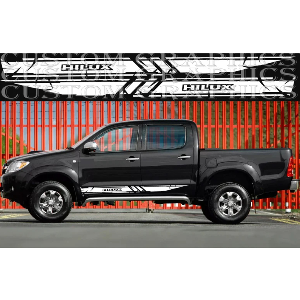 SIDE BODY STICKER FOR TOYOTA HILUX REVO VIGO SR TURVO ROGUE AND ANY ...