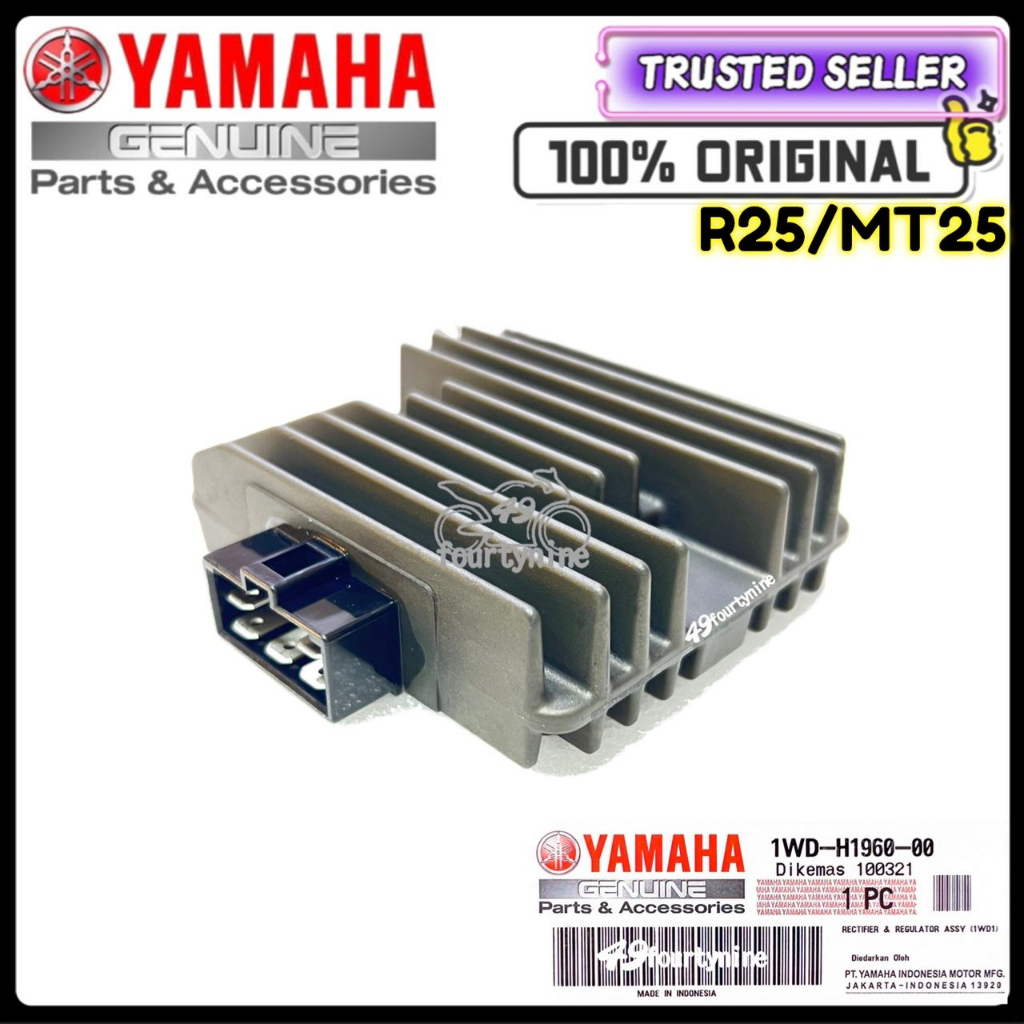 100% ORIGINAL R25 MT25 REC RECTIFIER / REGULATOR 1WD-H1960-00 | Shopee ...