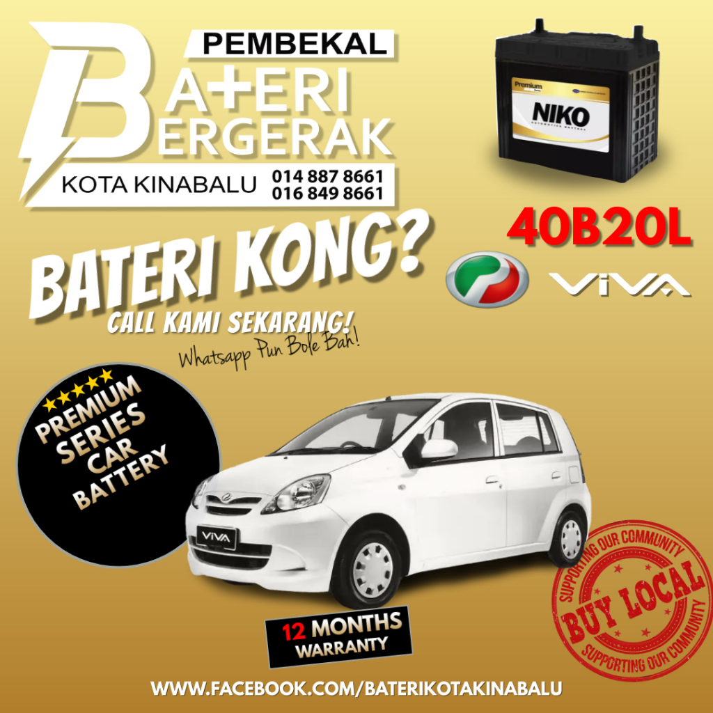 [ Installation Provided ] NIKO NS40ZL | 40B20L | Premium Series Battery For Perodua Viva ...