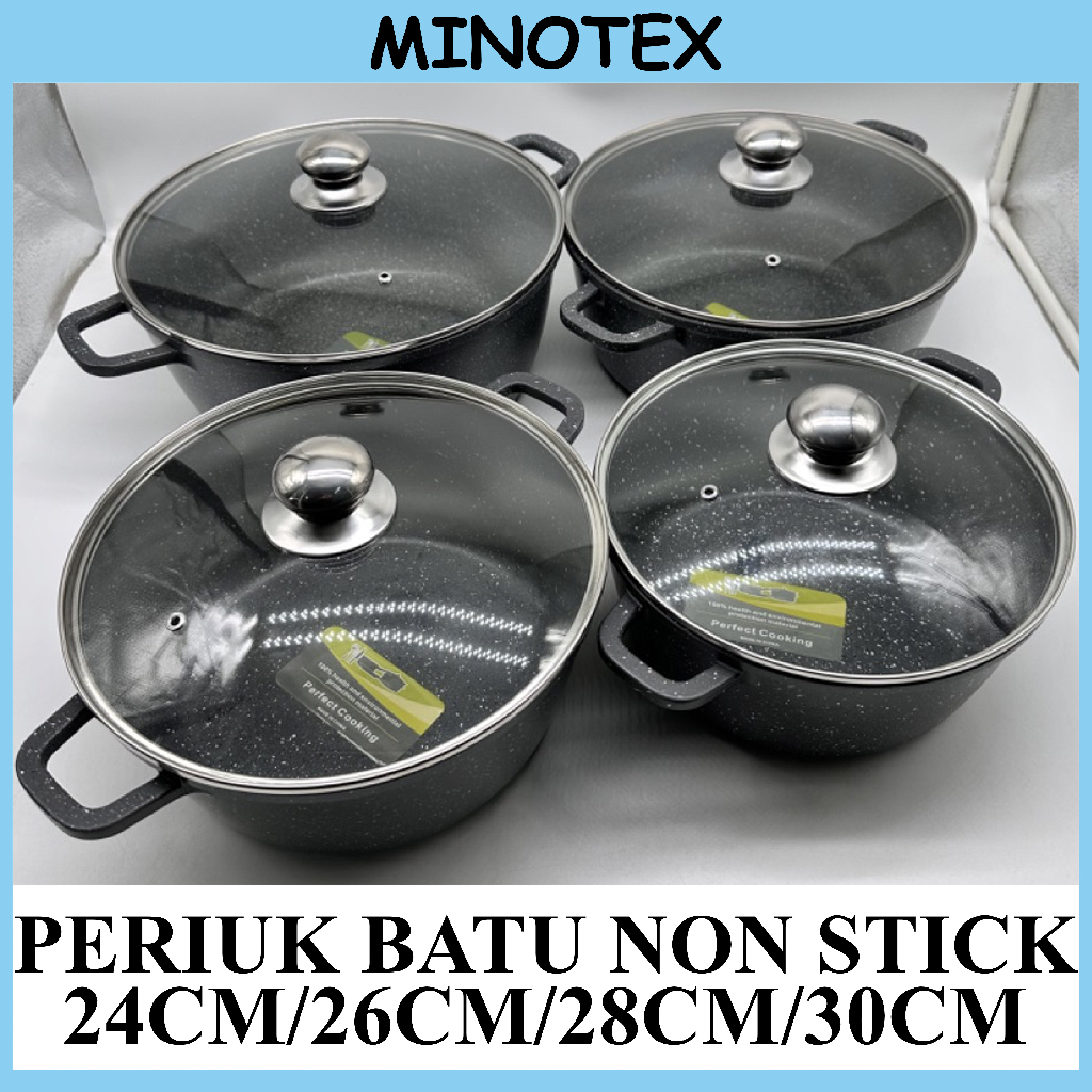 PERIUK BATU MURAH/PERIUK RENDANG BATU GRANTIE COOKWARE NON STICK ...