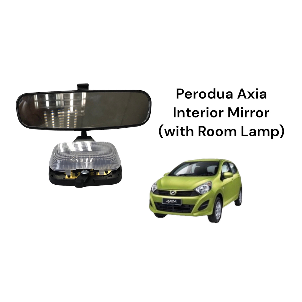 Perodua Axia Room Mirror With Lamp | Shopee Malaysia
