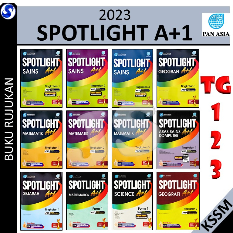 2023 SPOTLIGHT A+1 KSSM TINGKATAN 1,2,3 BUKU RUJUKAN - PAN ASIA | Shopee Malaysia