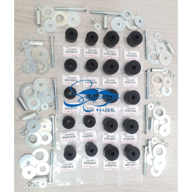10 KIT IN 1 SET - BODY BUSH / CABIN MOUNTING - TOYOTA LAND CRUISER LJ79 ...