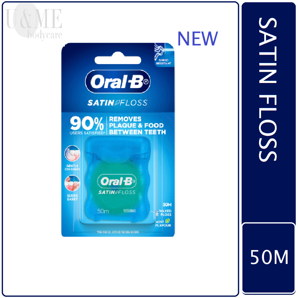Oral B Satin Dental Floss Mint 50m | Shopee Malaysia