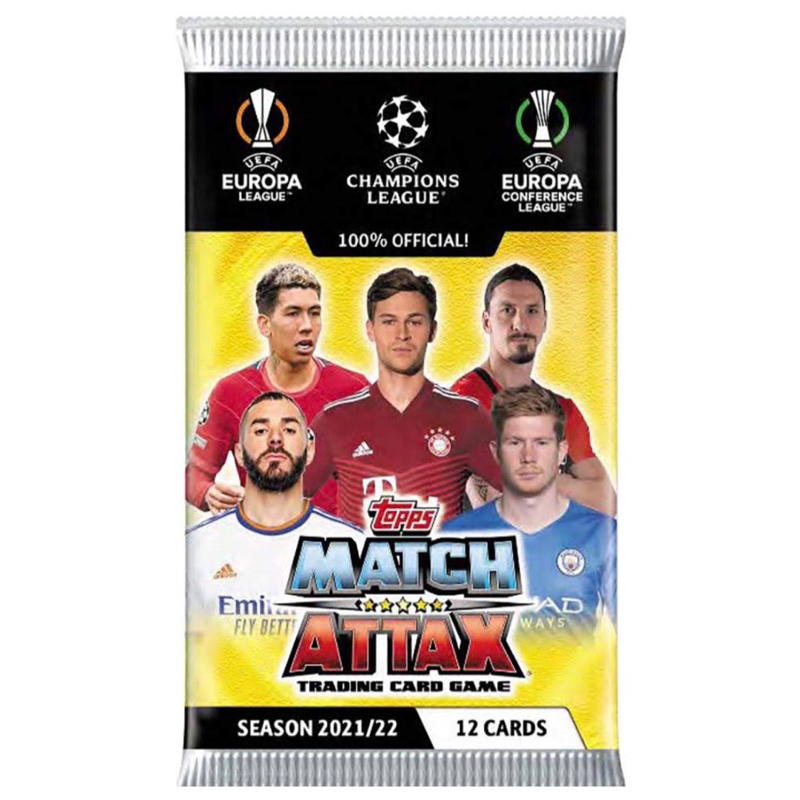 Topps | UCL Match Attax 2021/2022 | Past Season Pack Clearance | 1 Sealed Pack | 12 Cards ...