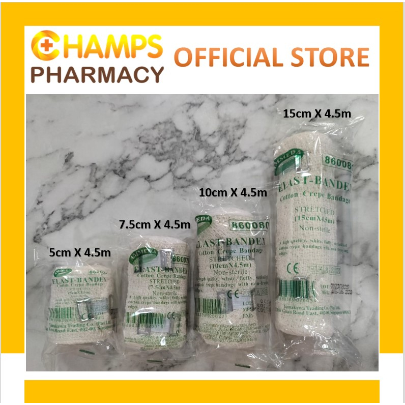 AMMEDA ELAST-BANDEX COTTON CREPE BANDAGE 5CM / 7.5CM / 10CM / 15CM (1'S ...