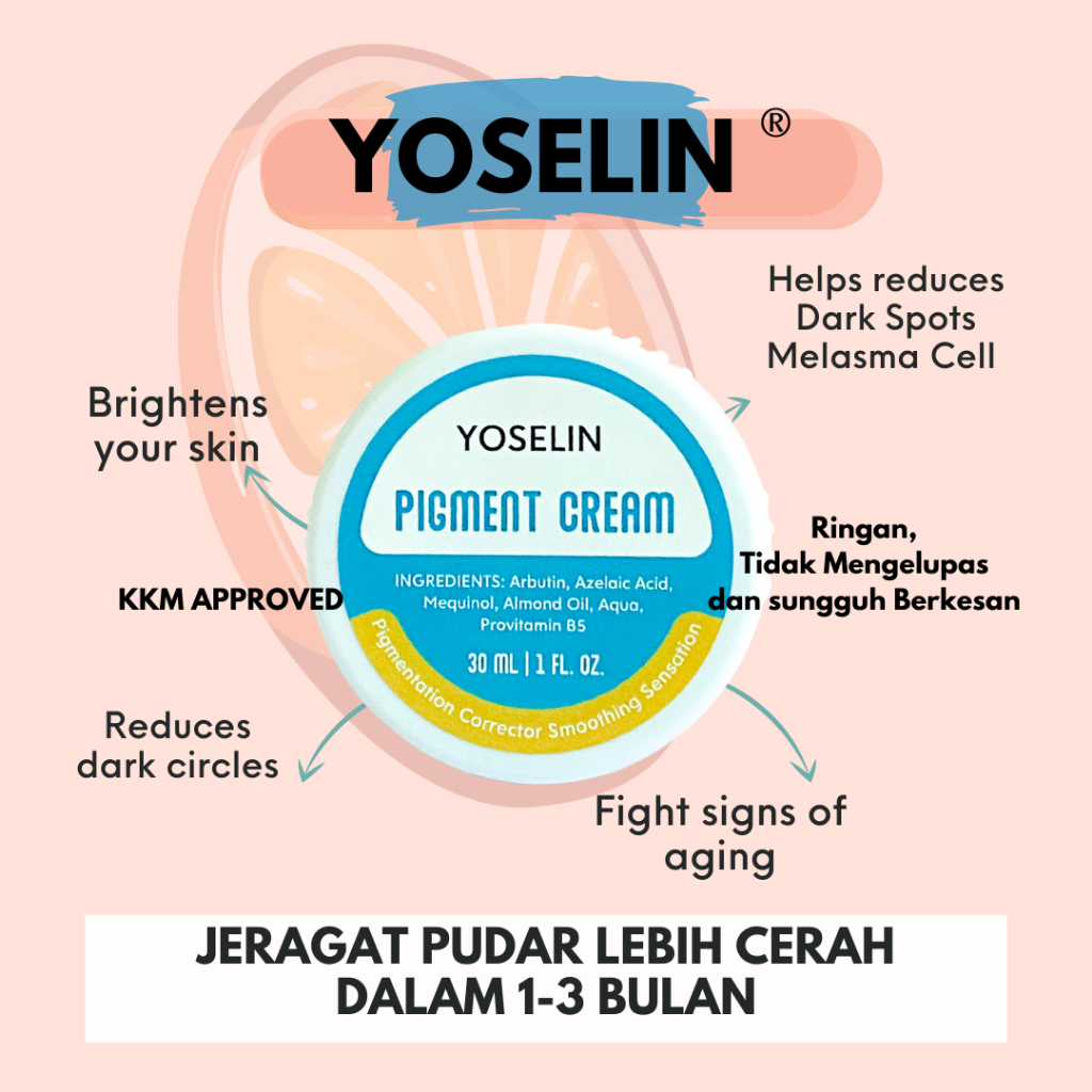 Yoselin Pigmentation Set Jeragat Krim Melasma Tompok Hitam Vitamin B5 ...