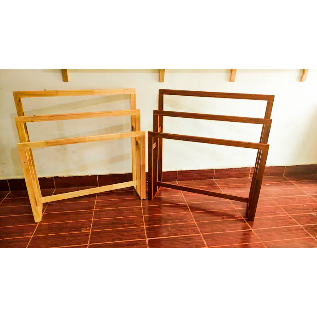 SOLID WOOD Towel Hanger Towel Rack Clothes Drying Rack Clothes Hanger ...