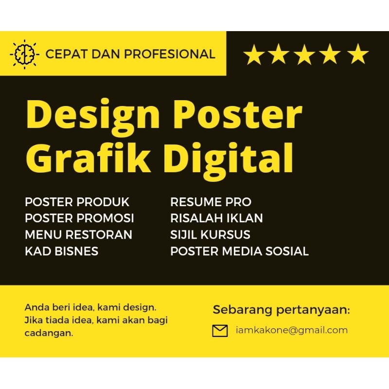 Poster Digital Canva Pro / Info Produk / Menu Restoran / Kad Bisnes ...