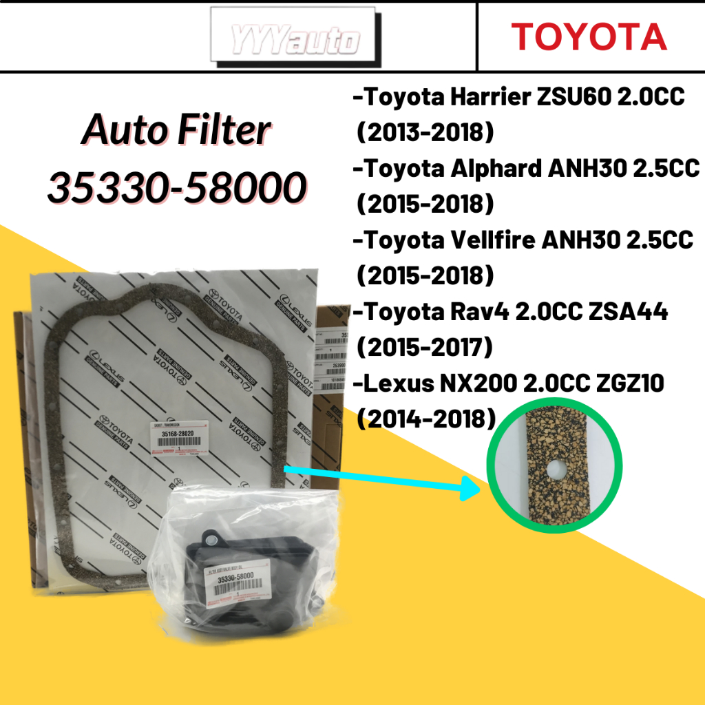 100% Original Toyota Auto Filter 35330-58000 Toyota Harrier ZSU60 ...