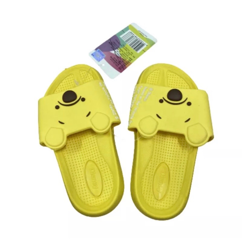 Winnie Pooh Sandals Yellow Cartoons Boy Selipar Girl Kasut | Shopee ...