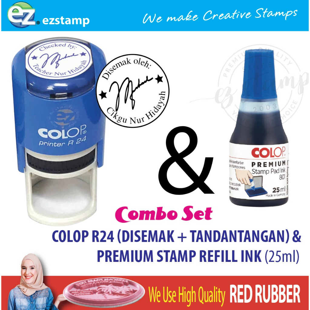 Cop Ulasan Guru "Disemak Oleh/ Checked by" + Tandatangan Cikgu - model ...