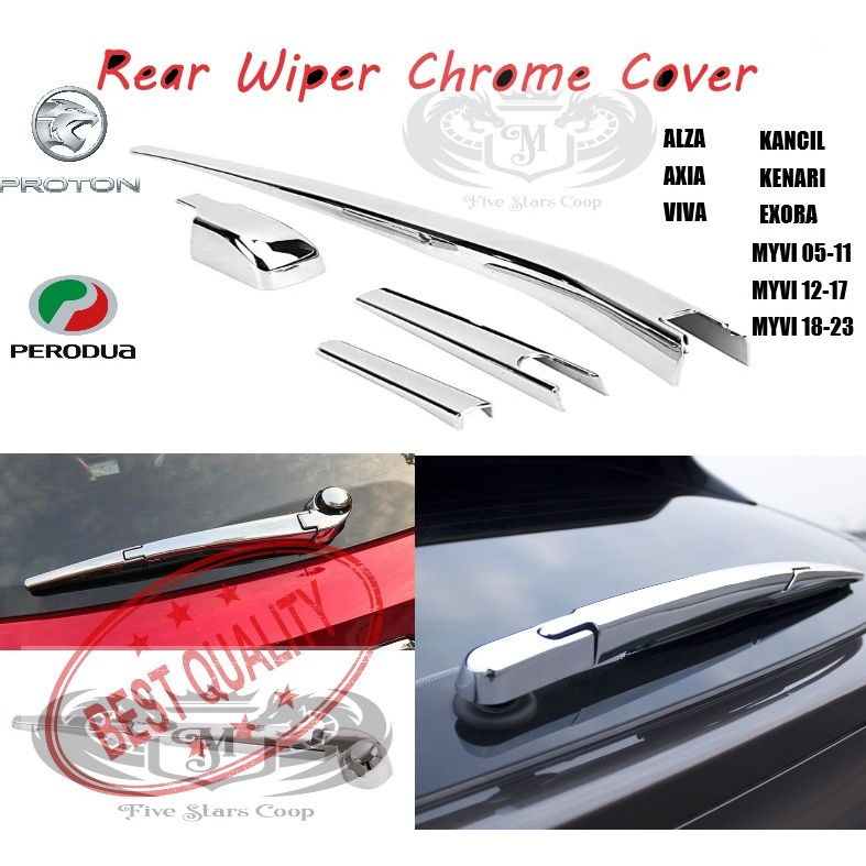 Perodua Chrome Rear Wiper CHROME Cover CHrome Viva/Myvi/Alza/Kelisa/Kenari/Axia | Shopee Malaysia