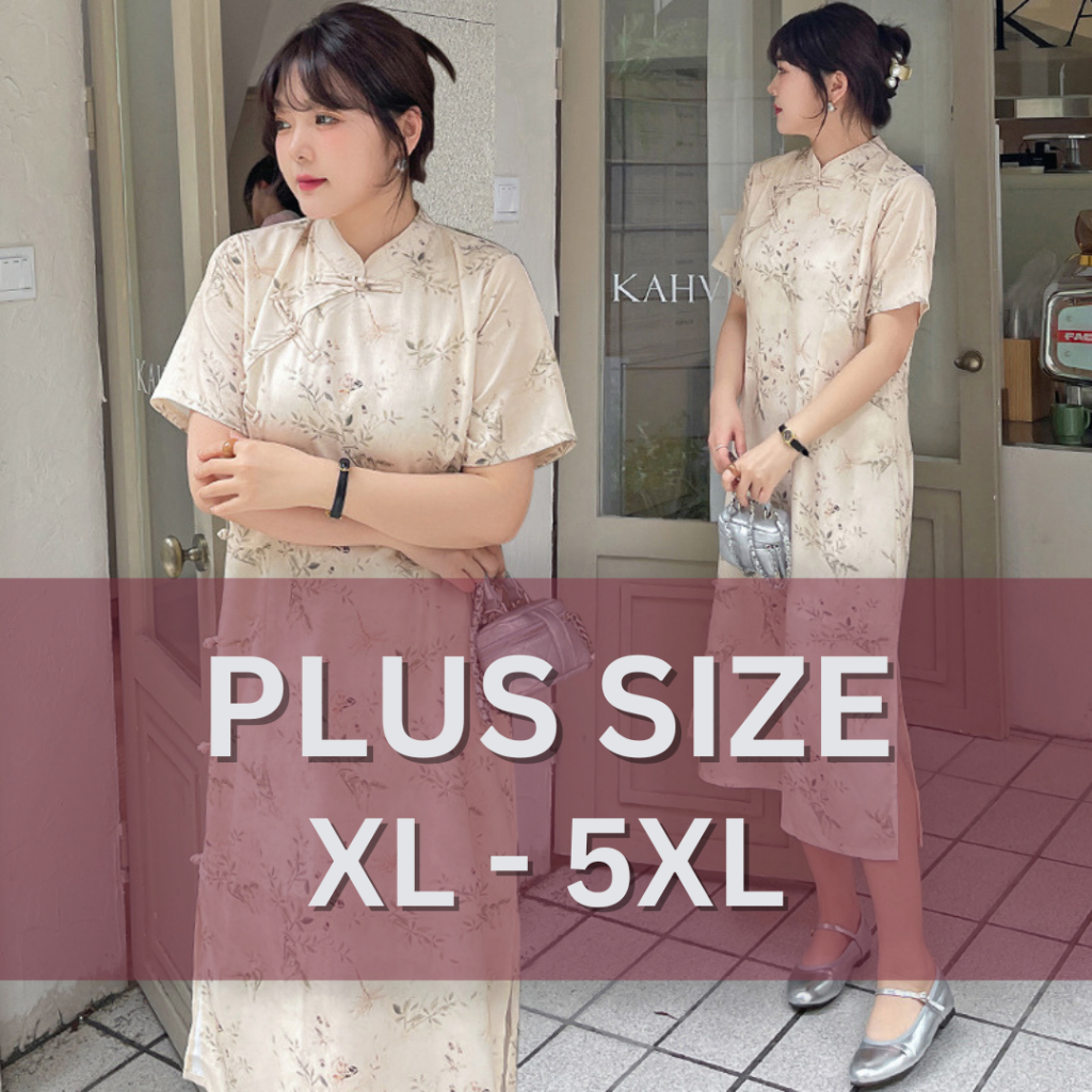daidai (Ready Stock) XL-5XL Plus Size Cheongsam Qipao CNY Chinese New ...