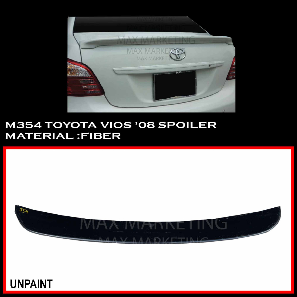 M354 TOYOTA VIOS 2008 SPOILER NCP93 08-12 REAR SPOILER BODYKIT | Shopee ...