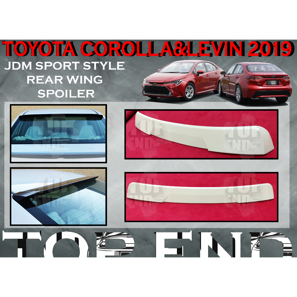 TOYOTA COROLLA ALTIS LEVIN 2019+ JDM SPORT STYLE ROOF WING SPOILER ...